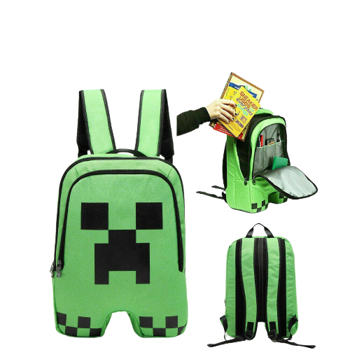 Minecraft School Backpack Creeper – HueLux